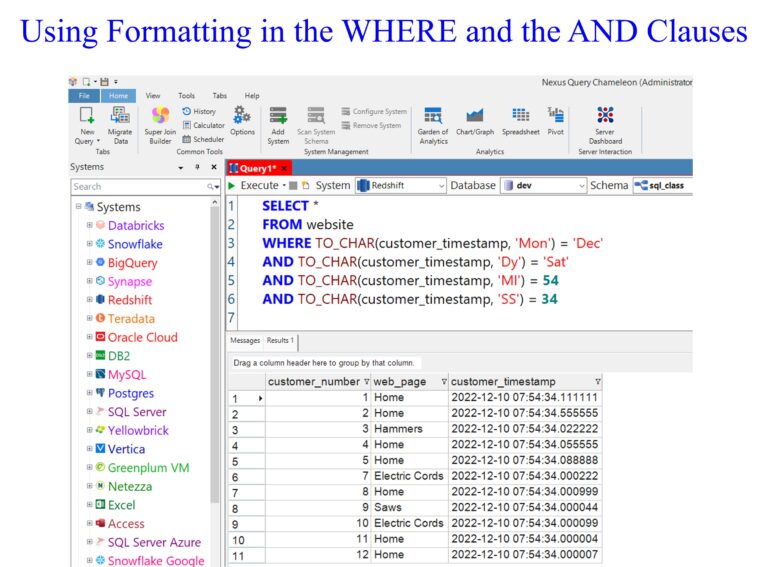 Formatting Dates on Amazon Redshift – 3000 Examples – Software ...
